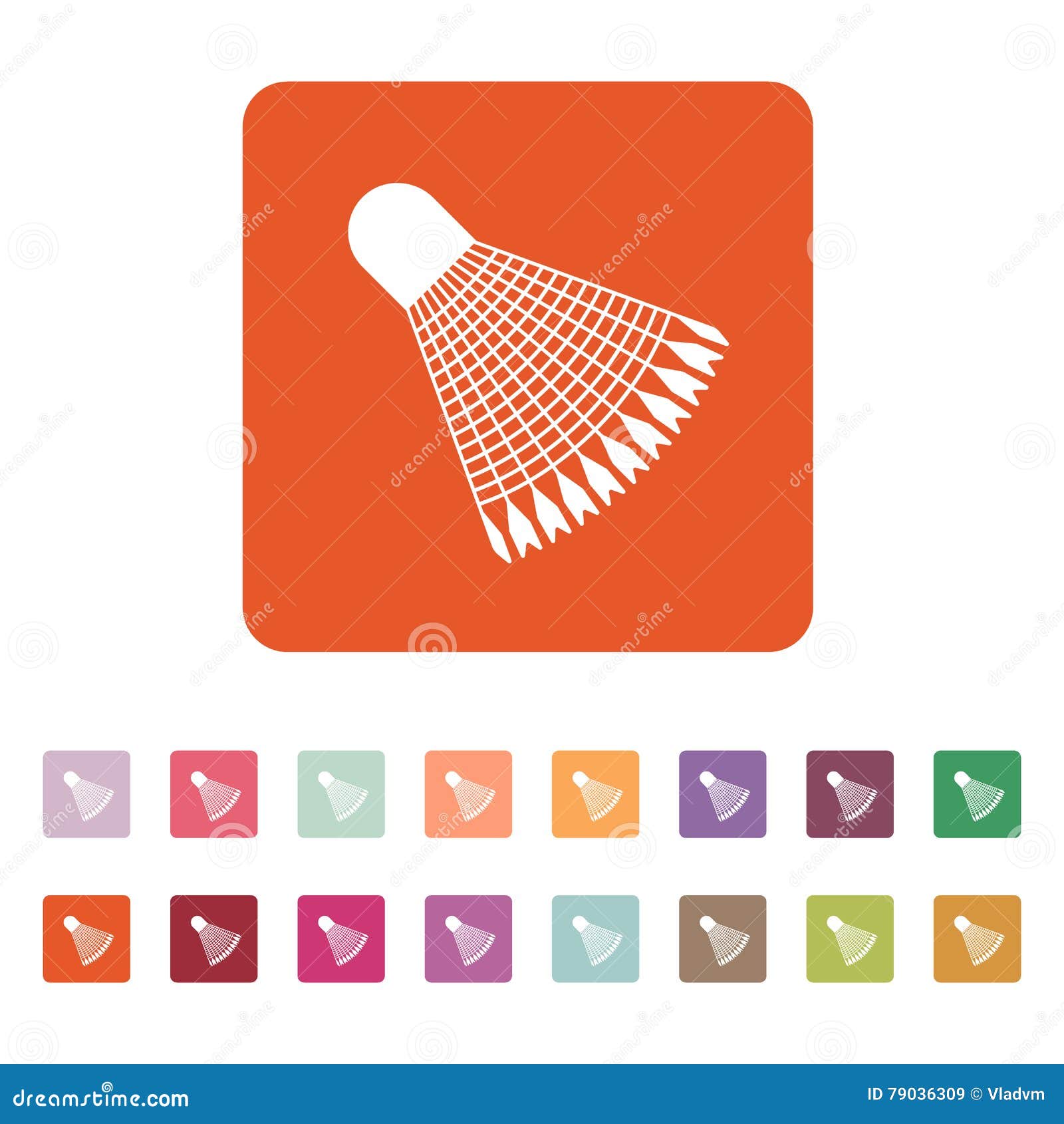 The Badminton Icon. Shuttlecock Symbol Stock Illustration ...