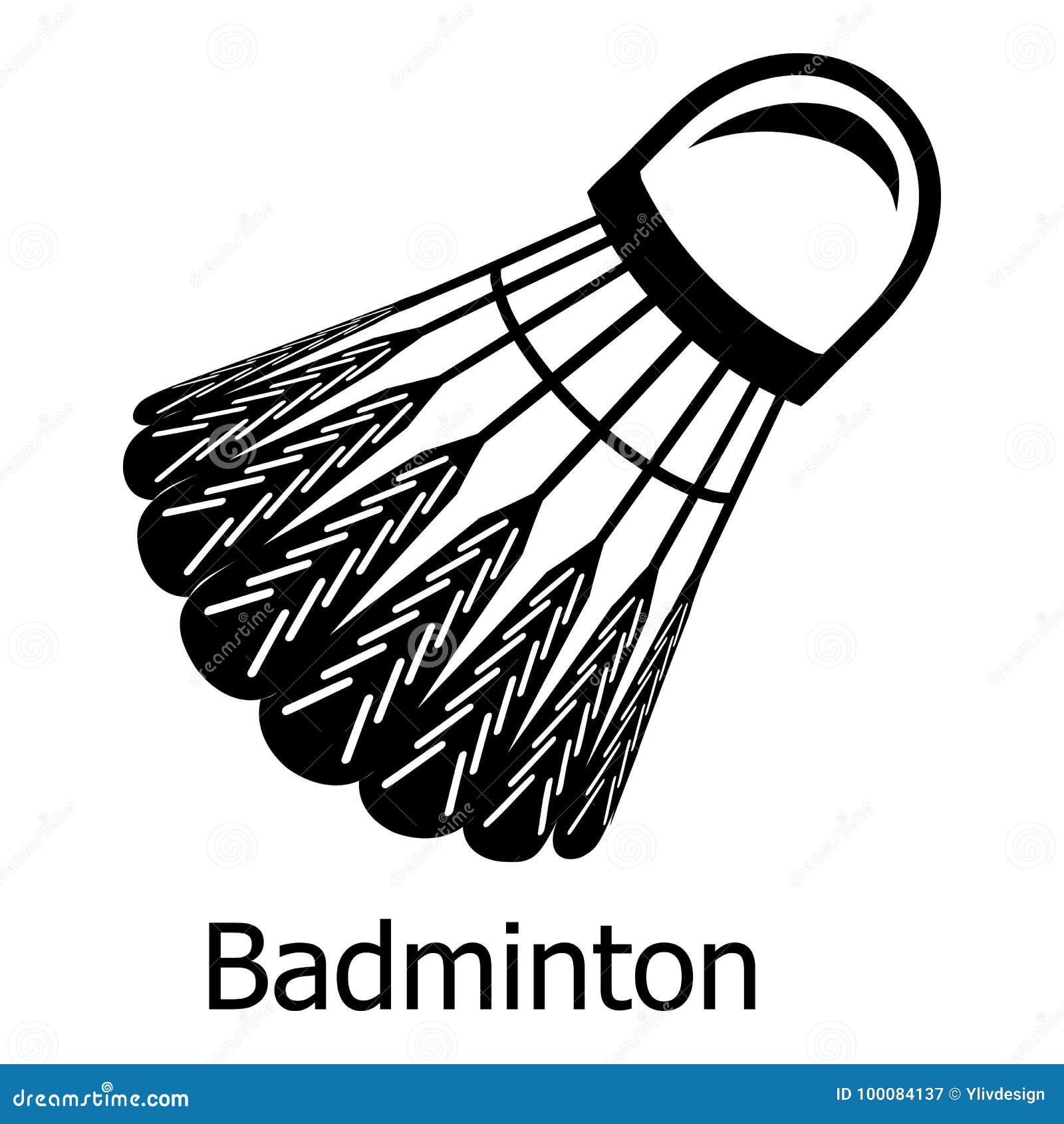 Badminton Icon, Simple Black Style Stock Vector - Illustration of ...