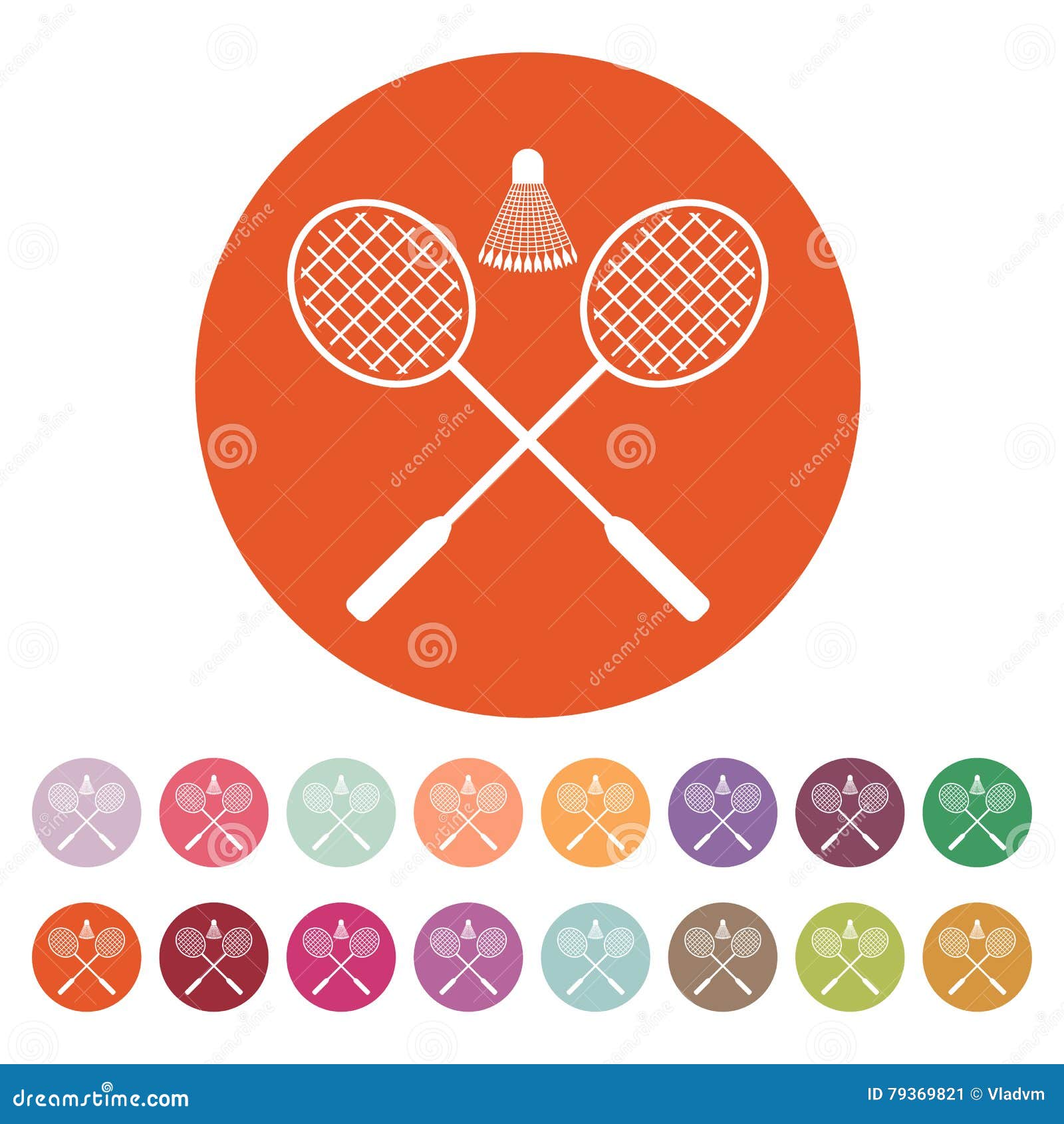 The Badminton Icon. Sport Symbol Stock Vector - Illustration of element ...