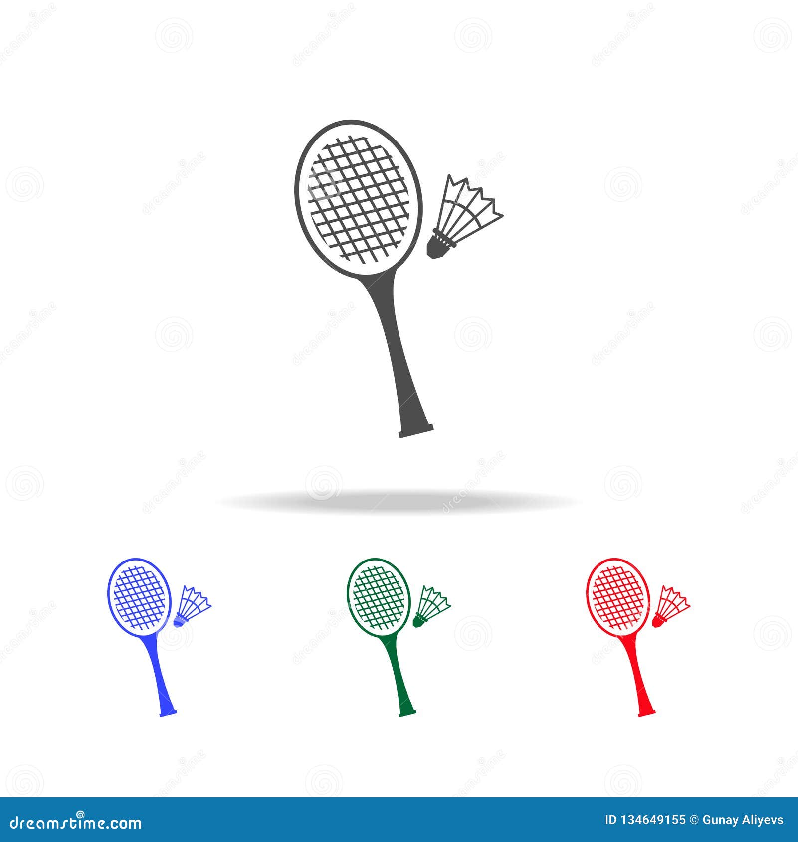 Badminton Icons. Elements of Sport Element in Multi Colored Icons ...