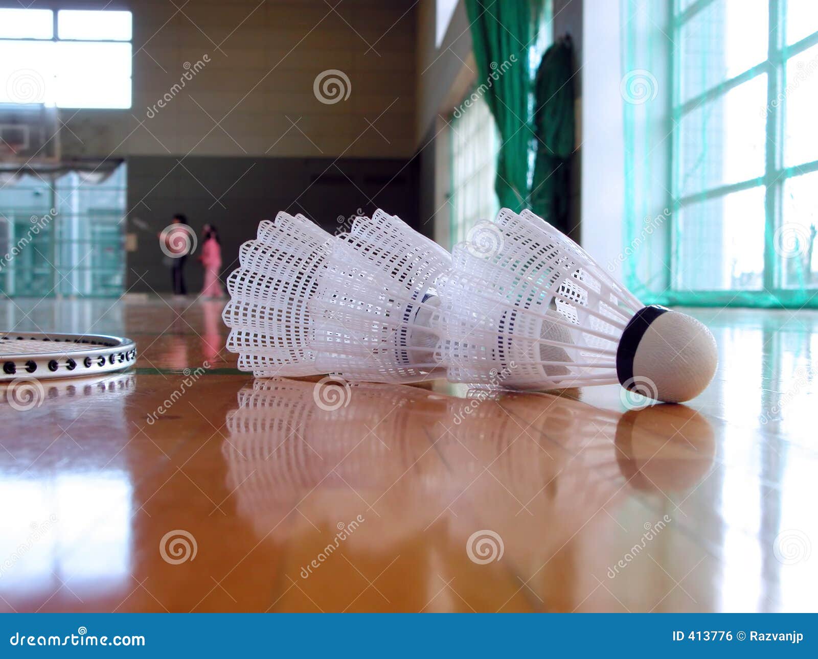 Badminton indoor stock photo. Image of badminton, reflections - 413776