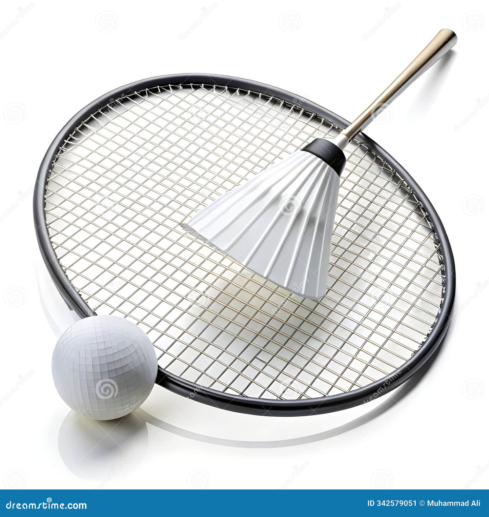 Weird Badminton Things Isolated on White Background Stock Illustration ...
