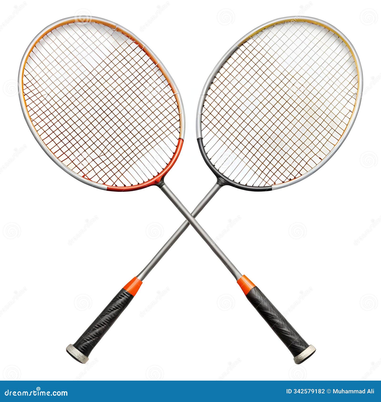 Badminton Rockets Isolated on White Background Stock Illustration ...