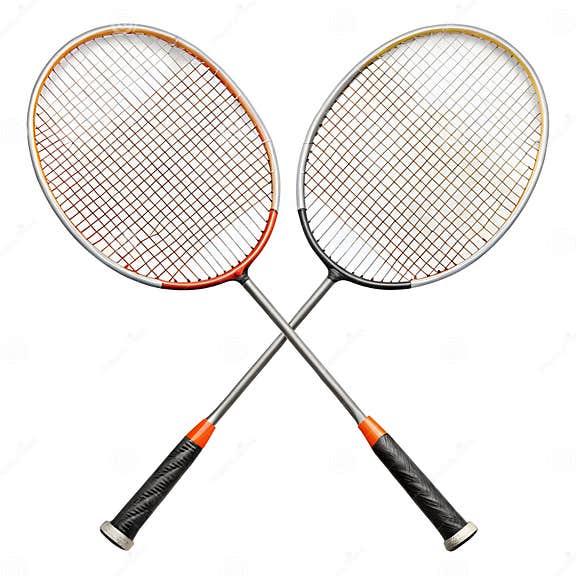 Badminton Rockets Isolated on White Background Stock Illustration ...