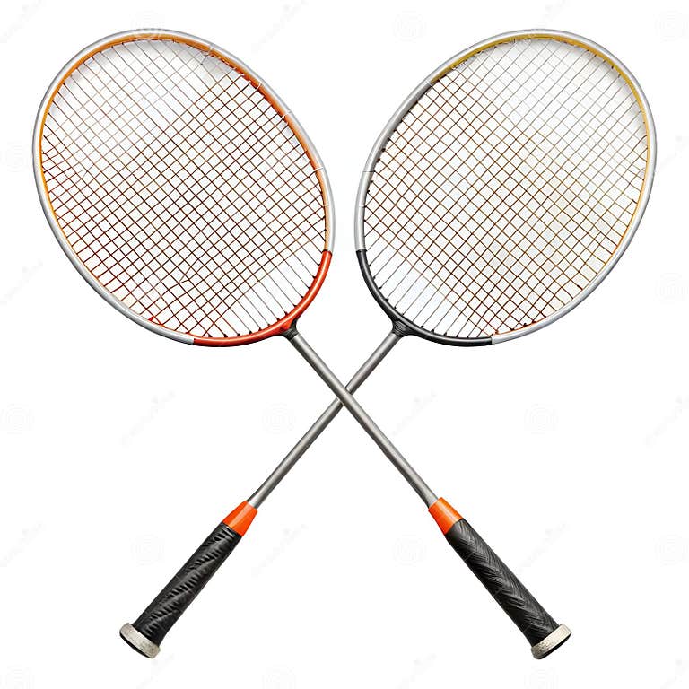 Badminton Rockets Isolated on White Background Stock Illustration ...