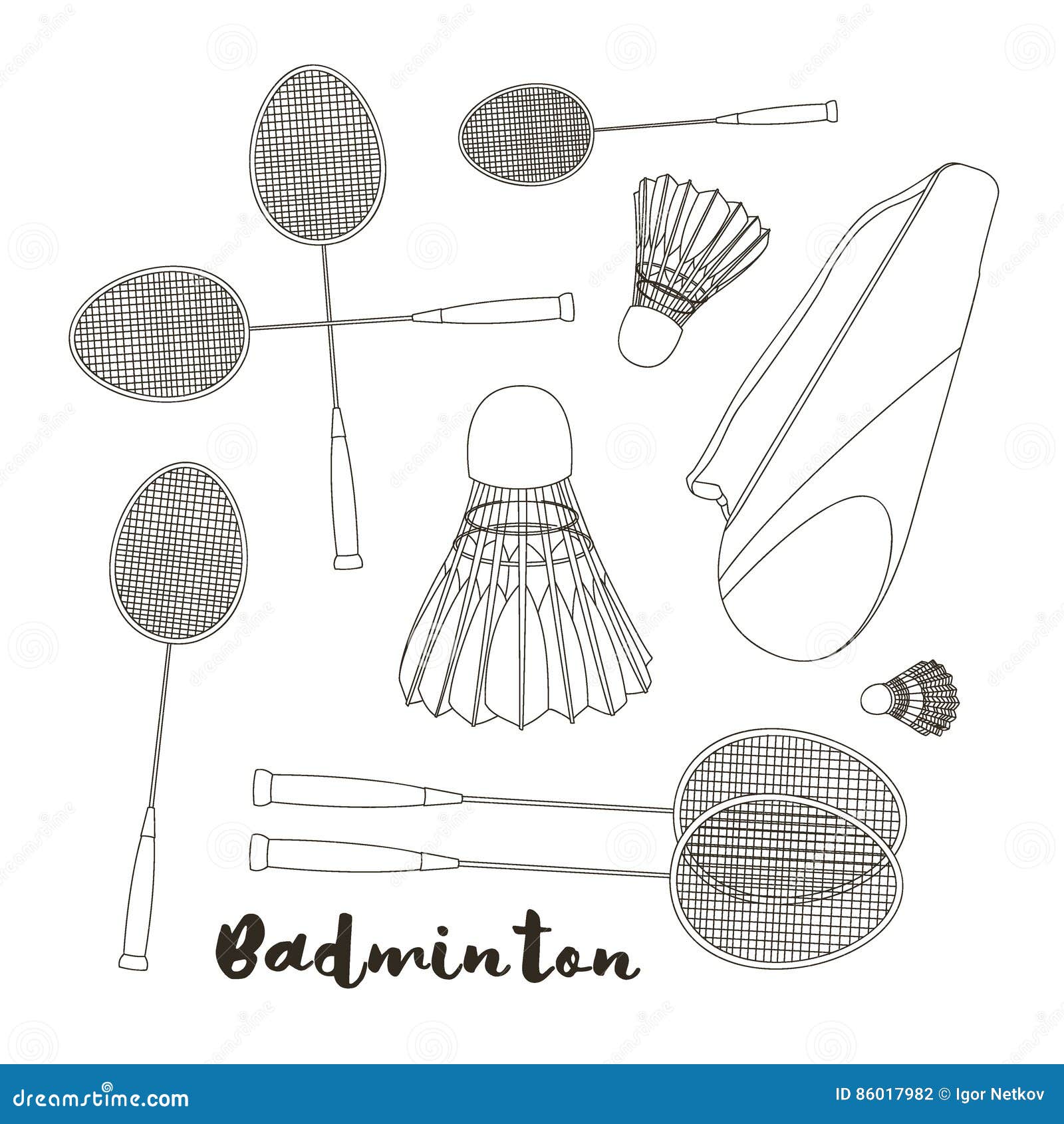 Badminton Labels and Icons Set Stock Vector - Illustration of graphic ...