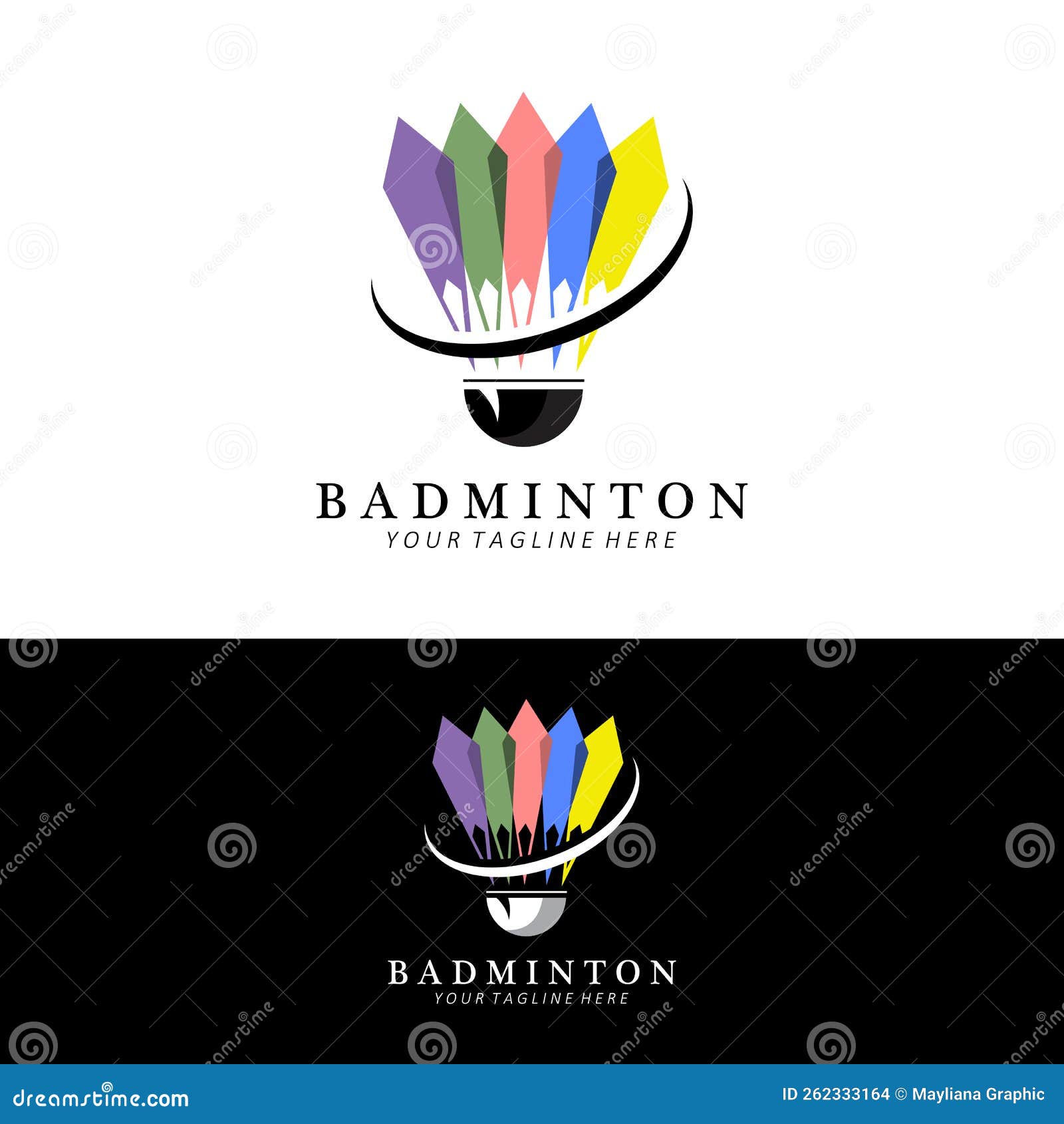 Badminton Logo Design, Vector Icon for Athletics Competitions Stock ...