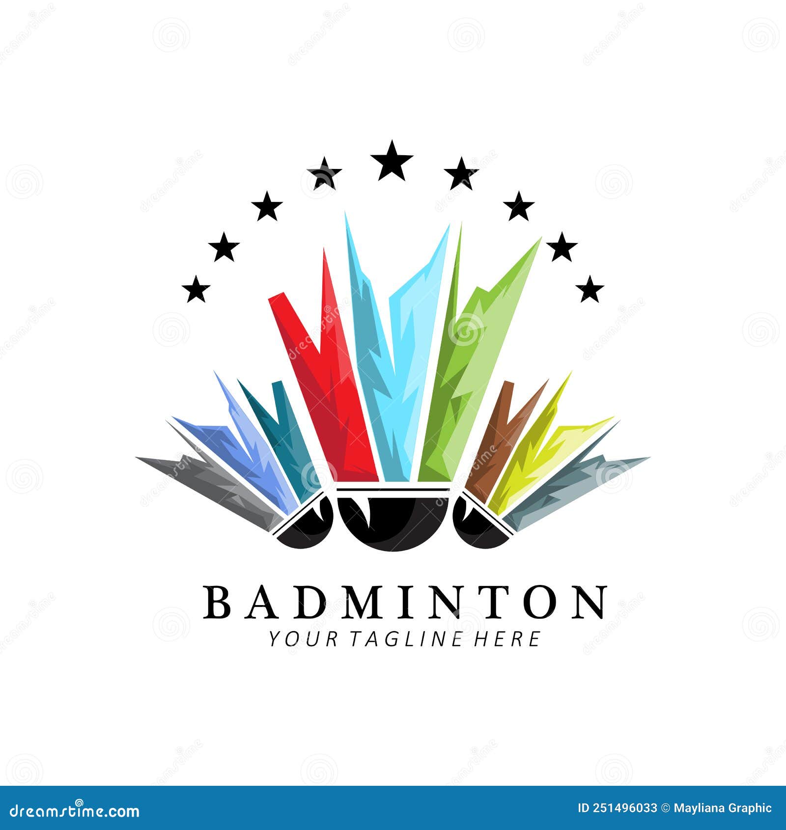 Badminton Logo Design, Vector Icon for Athletics Olympic Competitions ...