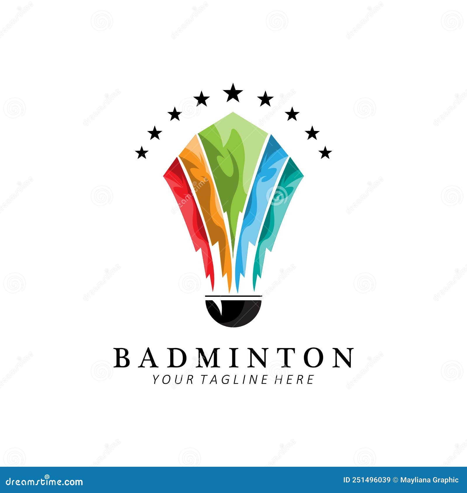 Badminton Logo Design, Vector Icon for Athletics Olympic Competitions ...