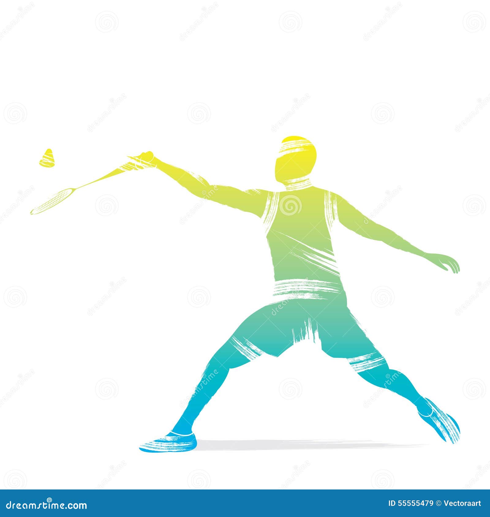 Badminton player design stock vector. Illustration of action - 55555479