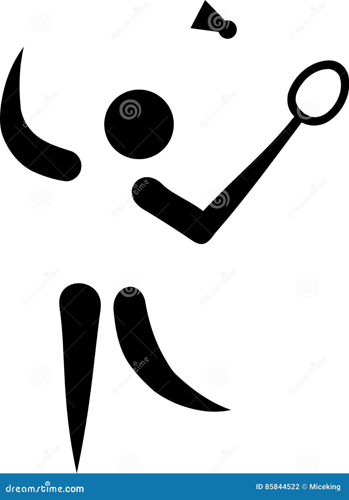 Badminton Player Symbol stock vector. Illustration of logo - 85844522