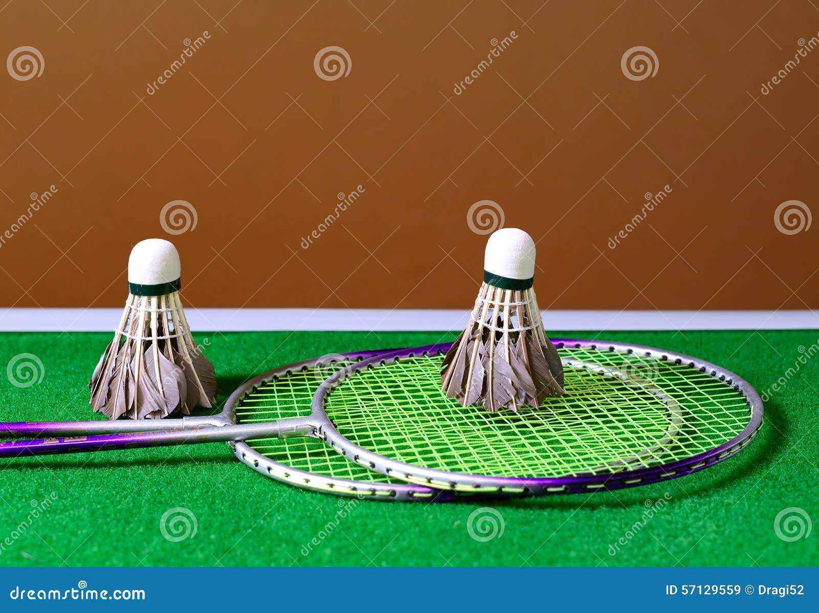 Badminton playing set stock image. Image of feather, equipment - 57129559