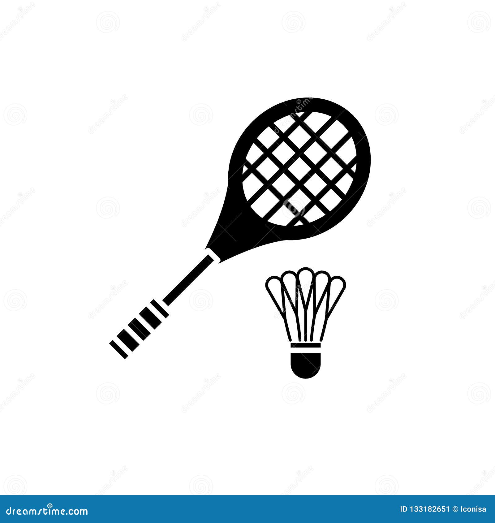 Badminton Racket Black Icon, Vector Sign on Isolated Background ... Badminton Racket Black Icon, Vector Sign on Isolated Background ...