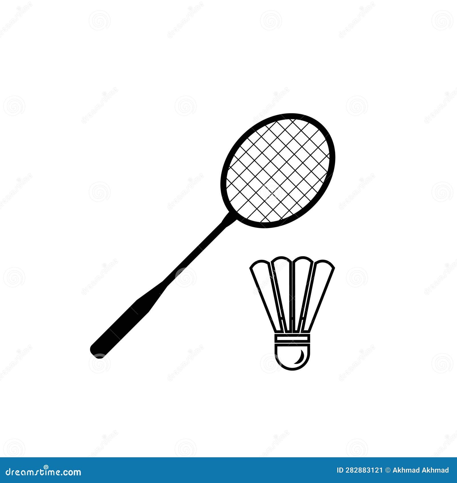 Badminton racket icon stock vector. Illustration of fitness - 282883121
