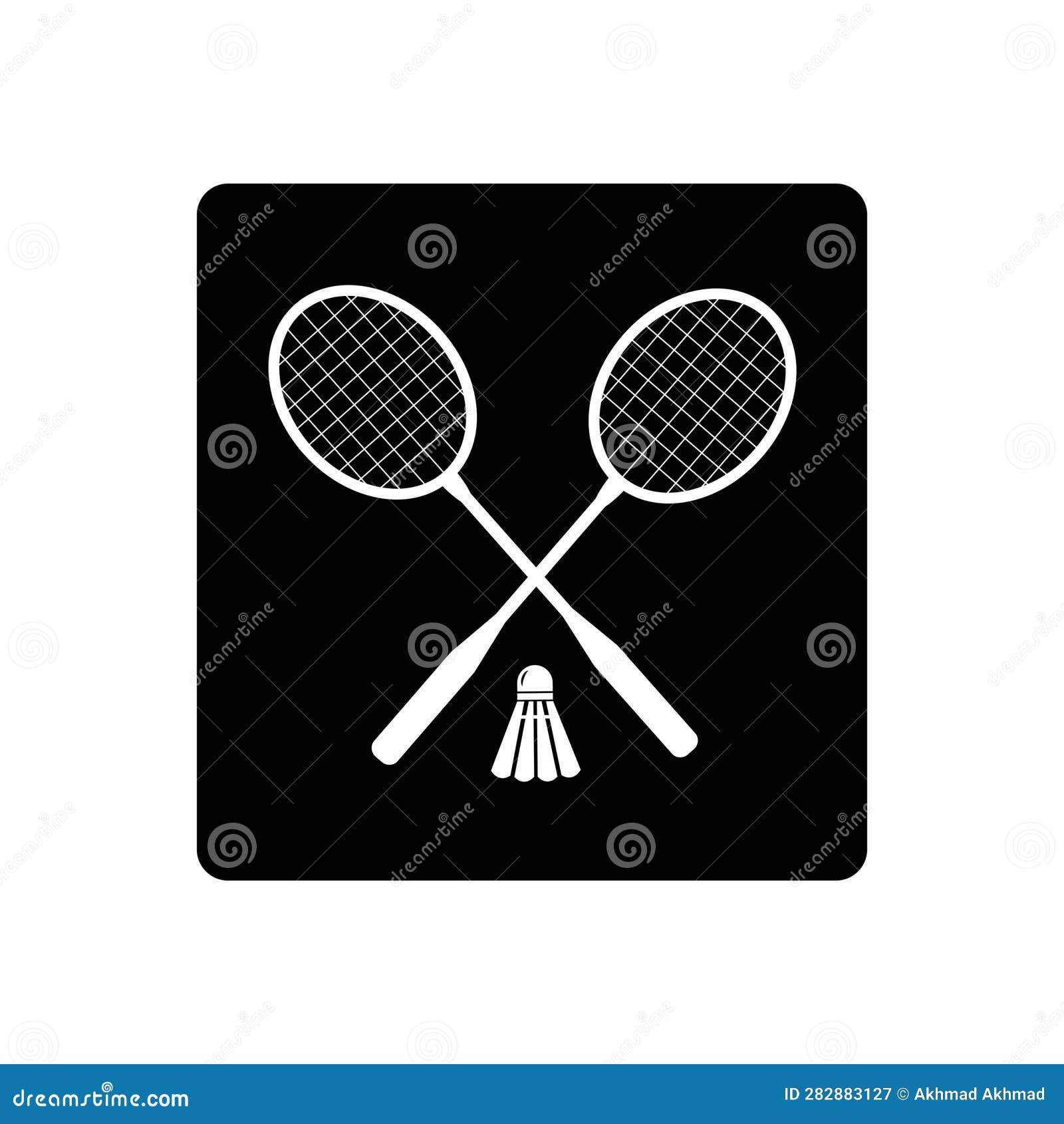 Badminton racket icon stock vector. Illustration of graphic - 282883127