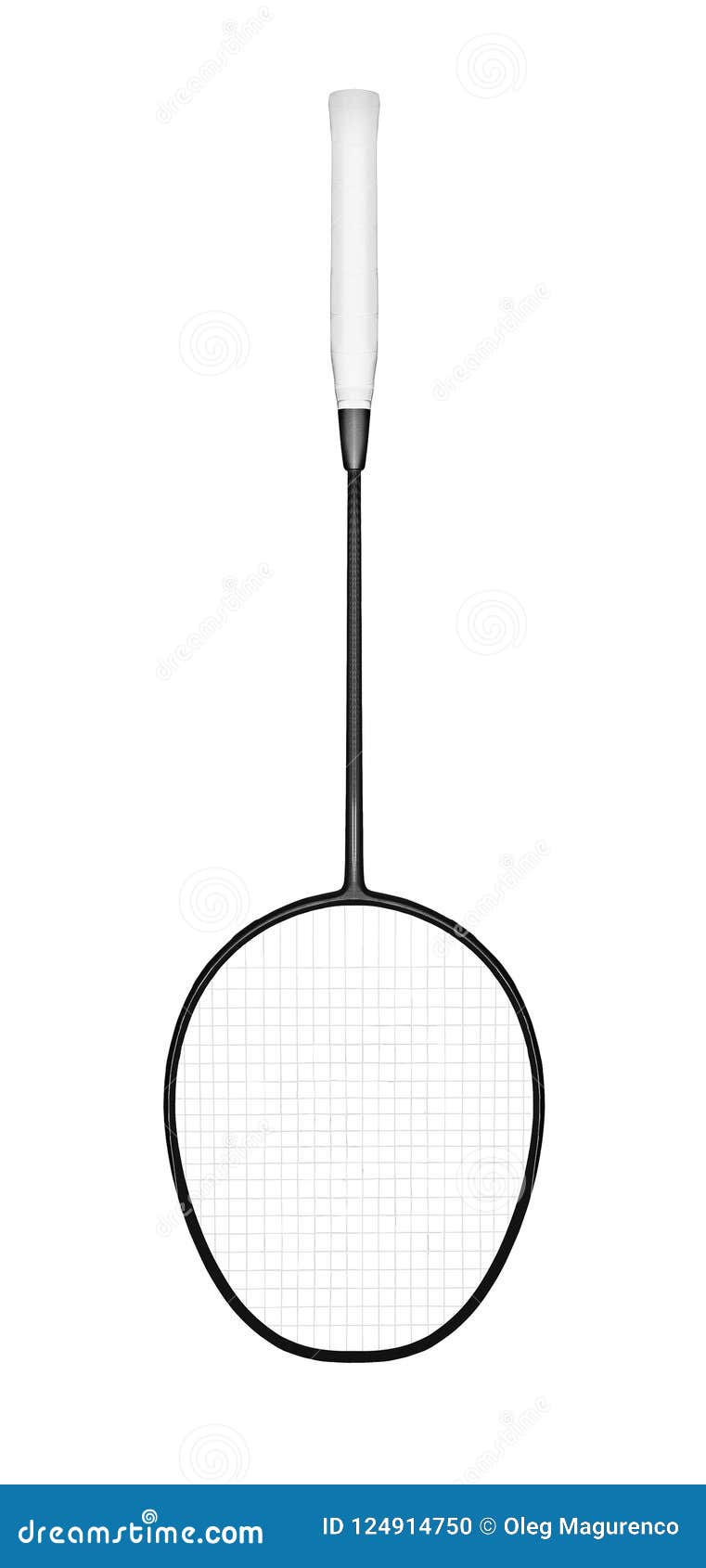 Badminton Racket Isolated on White Stock Photo - Image of leisure ...