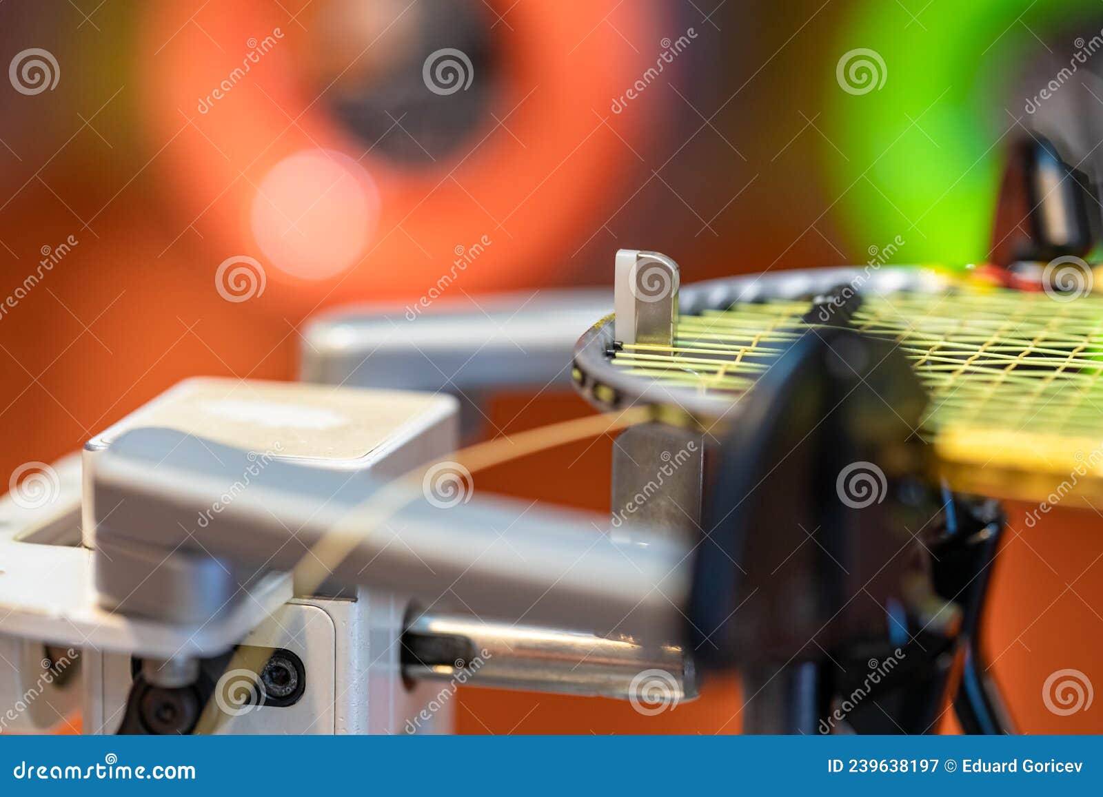 Badminton Racket Repair and Weaving Stock Image - Image of active ...