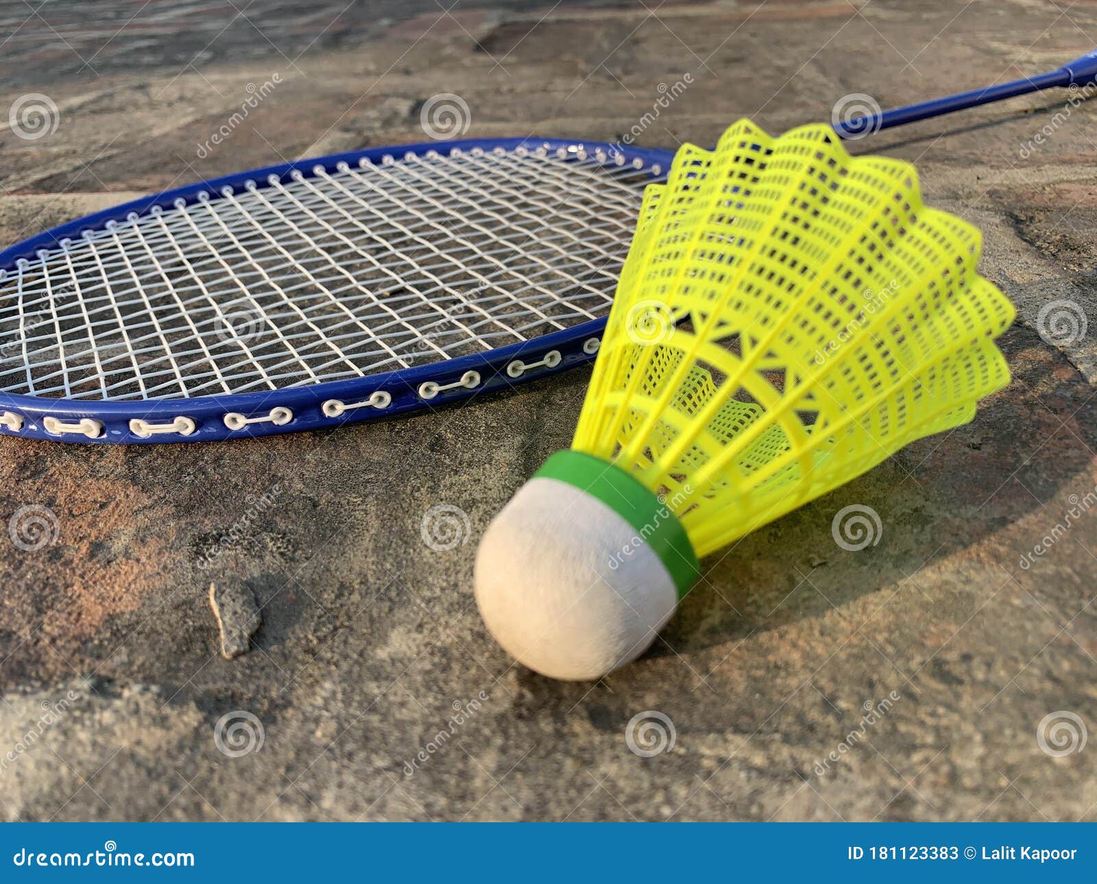Badminton Racket and Shuttlecock Close Up Stock Image - Image of ...