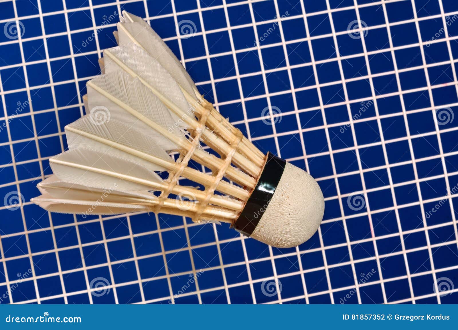Badminton Racket and Shuttlecock Stock Photo - Image of cork ...