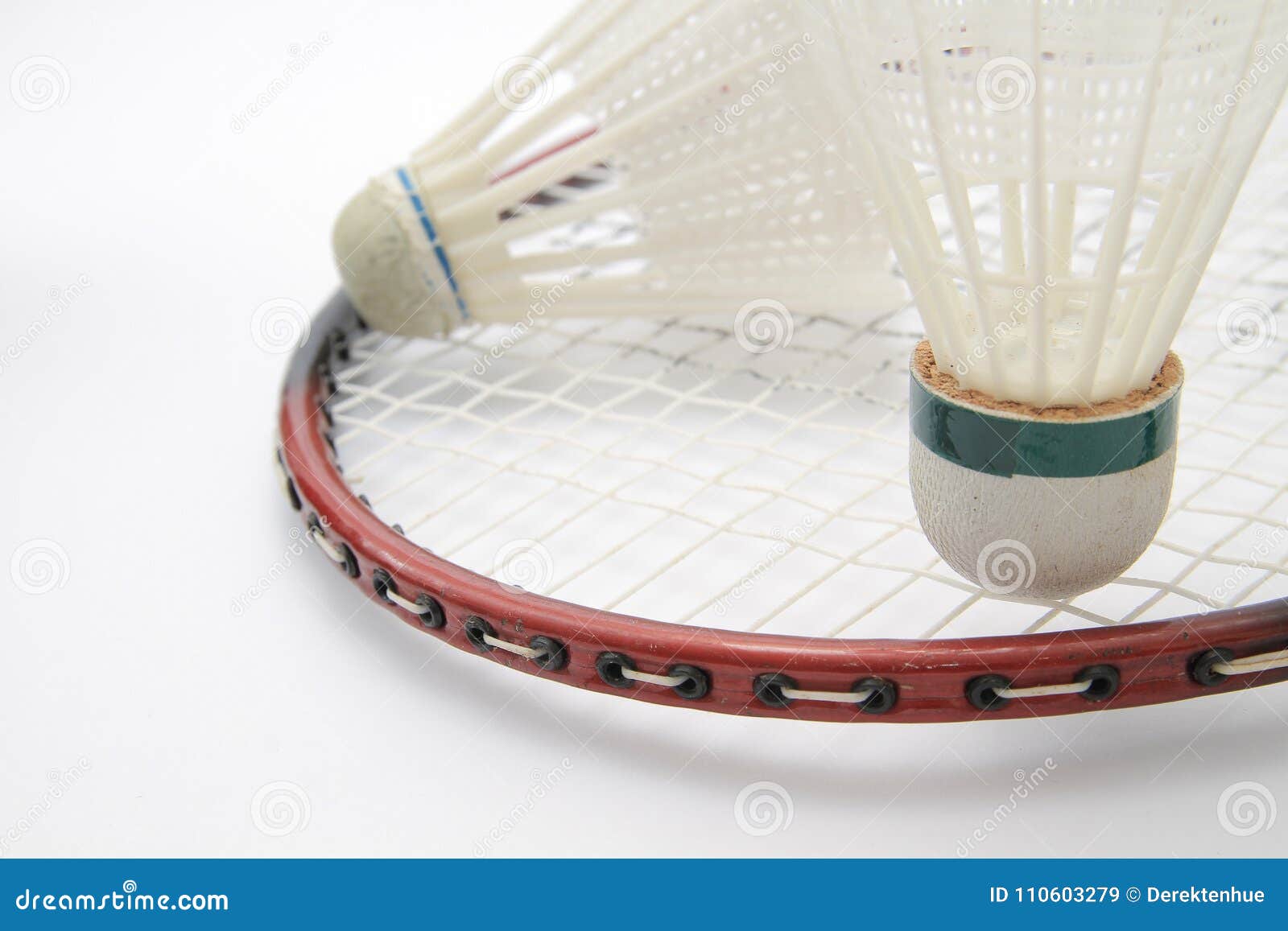 Badminton Racket with Shuttlecock Stock Image - Image of action, green ...