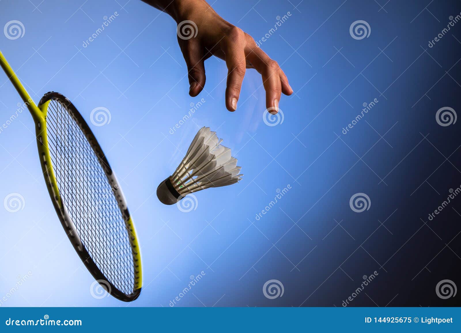 Badminton Racket and Shuttlecock Stock Image - Image of vibrant ...