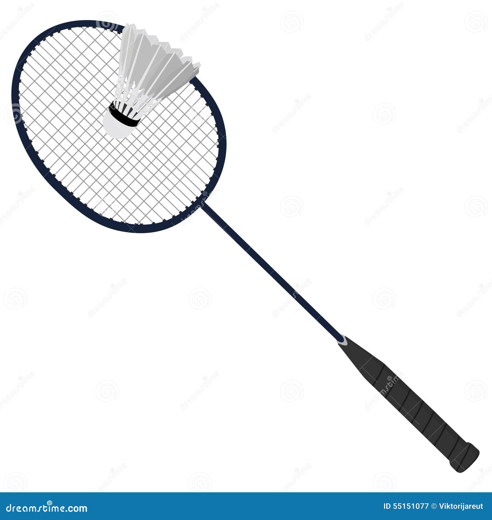 Badminton Racket and Shuttlecock Stock Illustration - Illustration of ...