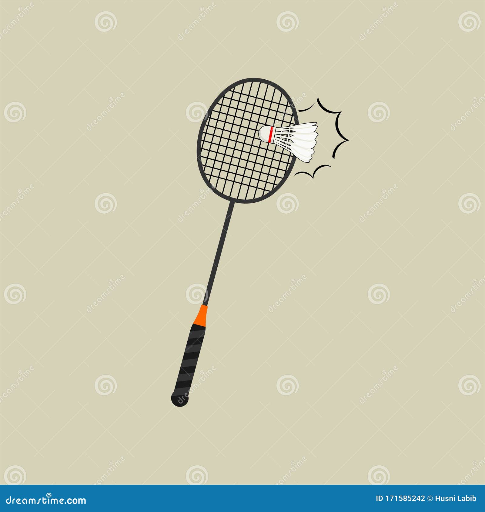 Badminton Racket and Shuttlecock Stock Vector - Illustration of leisure ...
