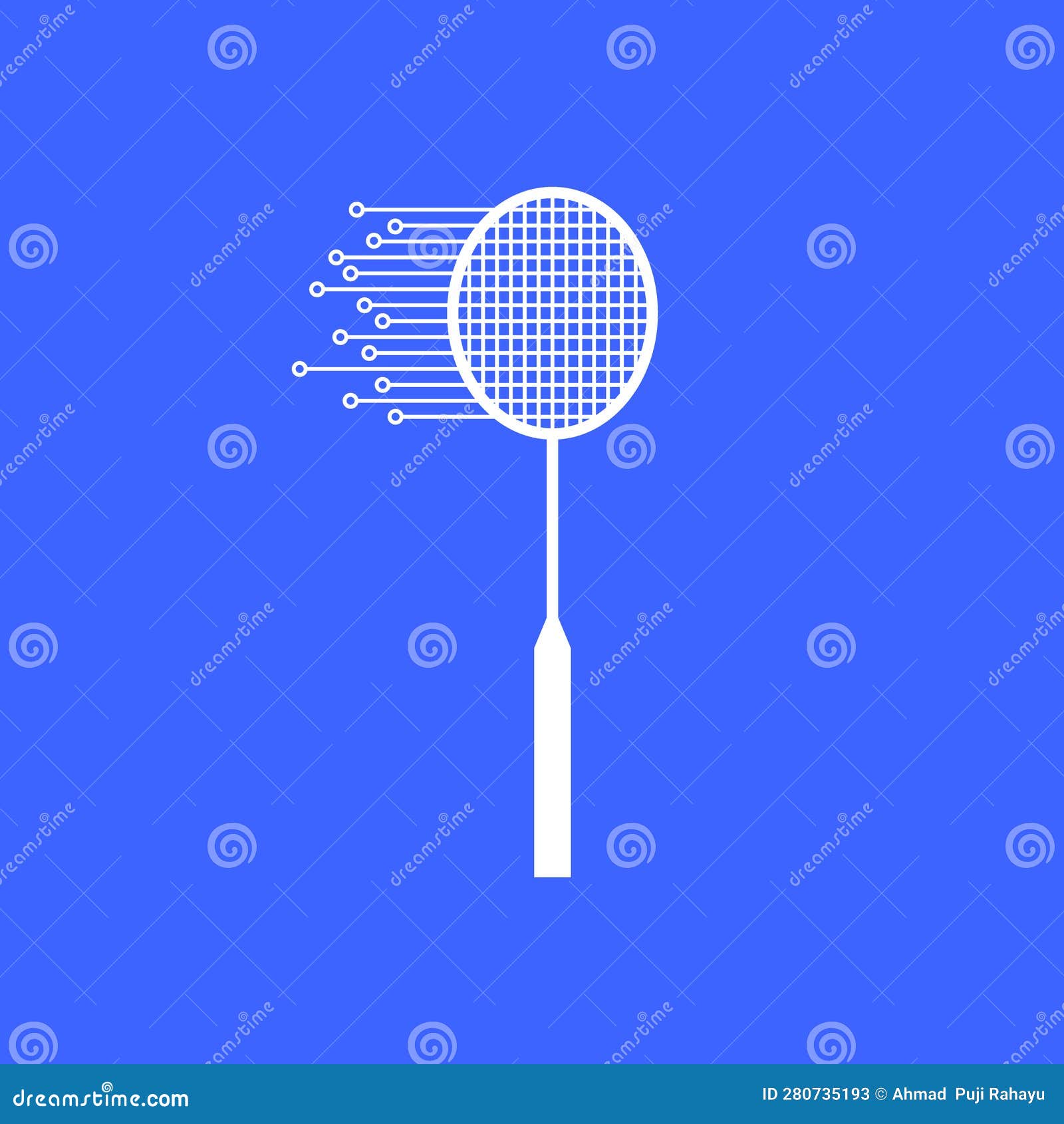 Badminton Racket Technology Lines Yarn Modern Logo Design Vector Icon ...