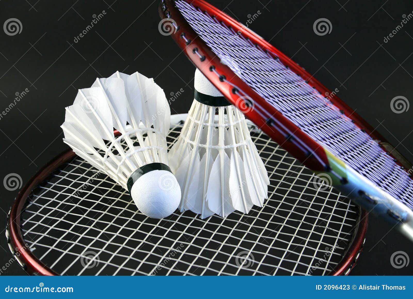 Badminton rackets stock image. Image of birdie, shuttlecocks - 2096423