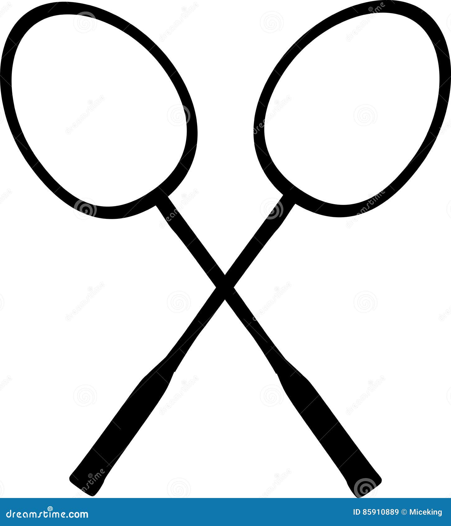 Badminton Rackets stock vector. Illustration of ball - 85910889