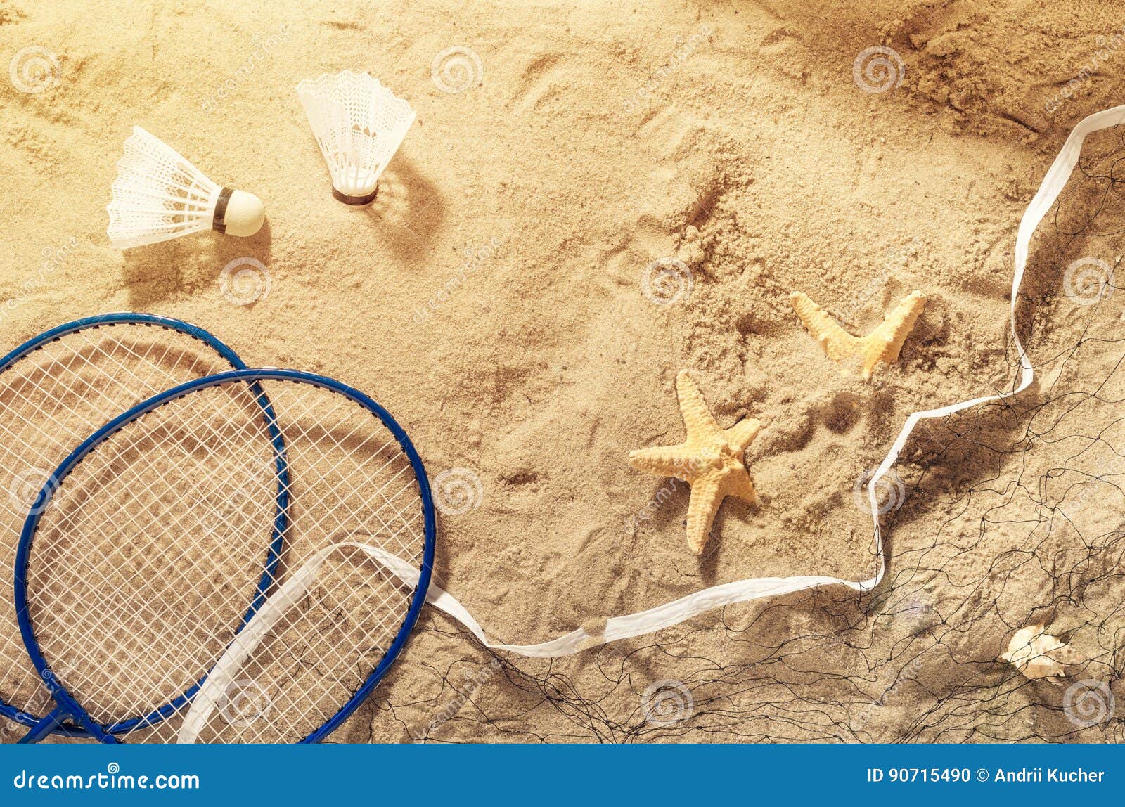 Badminton Rackets And Shuttlecocks On Grass Royalty-Free Stock Image ...