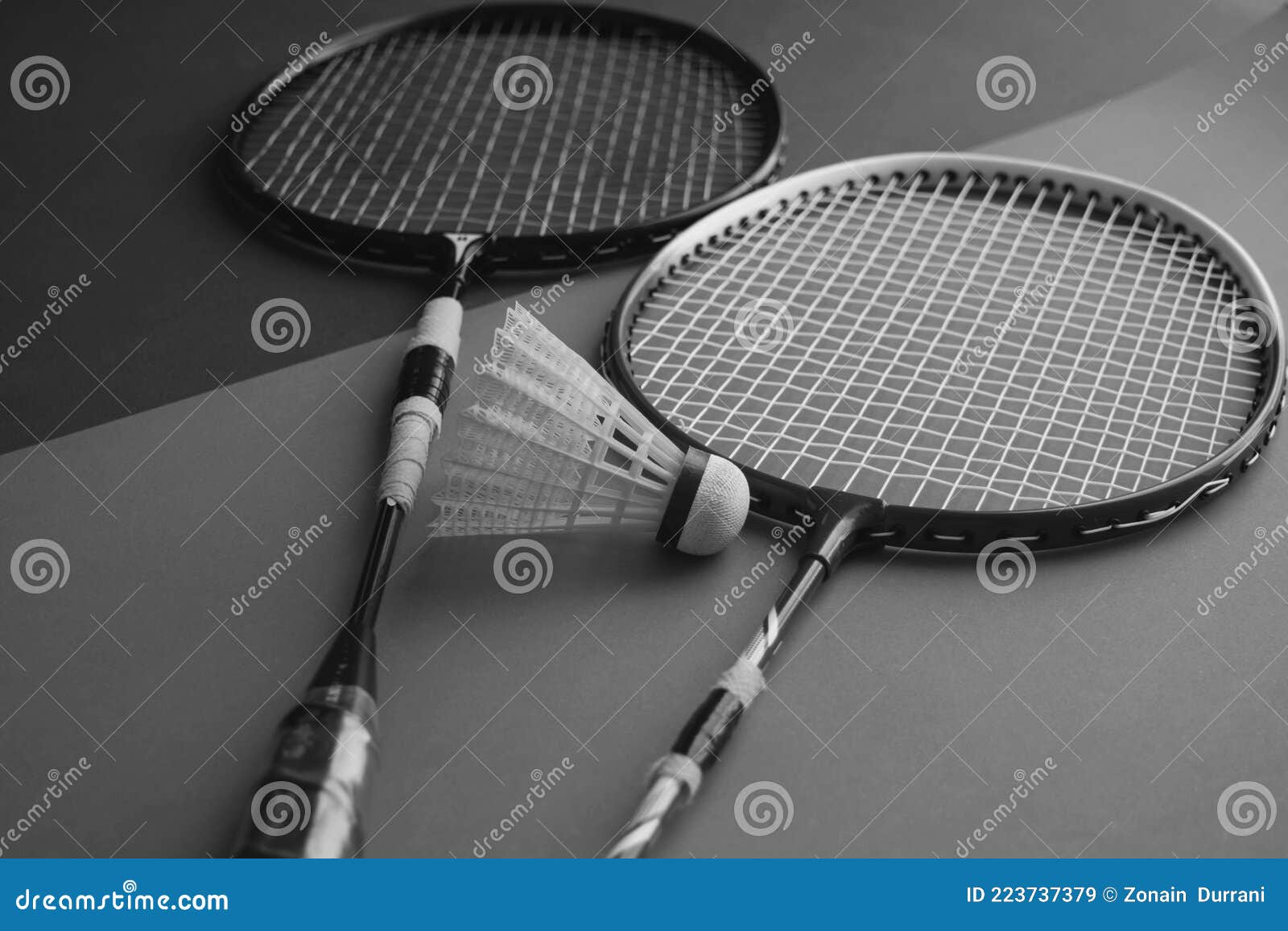 Badminton Rackets and Shuttle Stock Image - Image of shuttle, sports ...