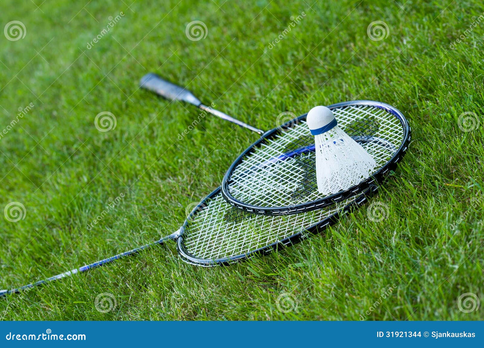 Badminton rackets stock photo. Image of grass, badminton - 31921344