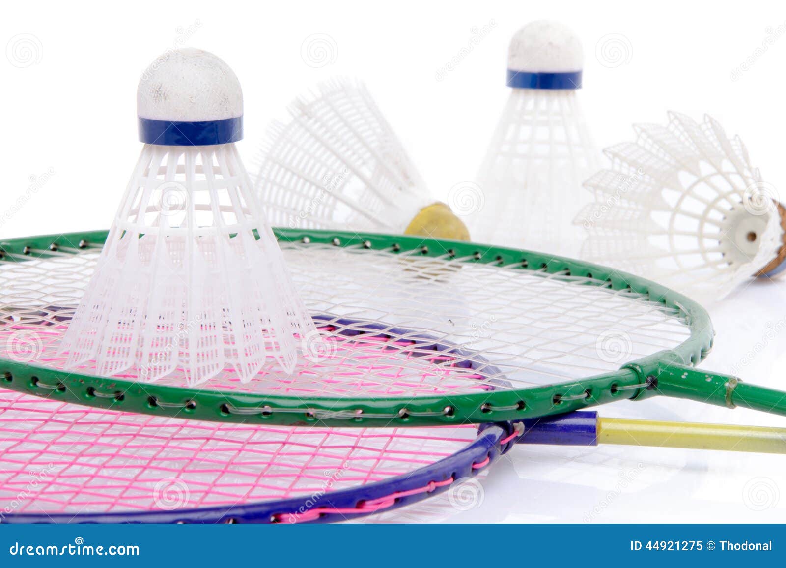 Badminton Rackets and Shuttlecocks Stock Image - Image of tournament ...