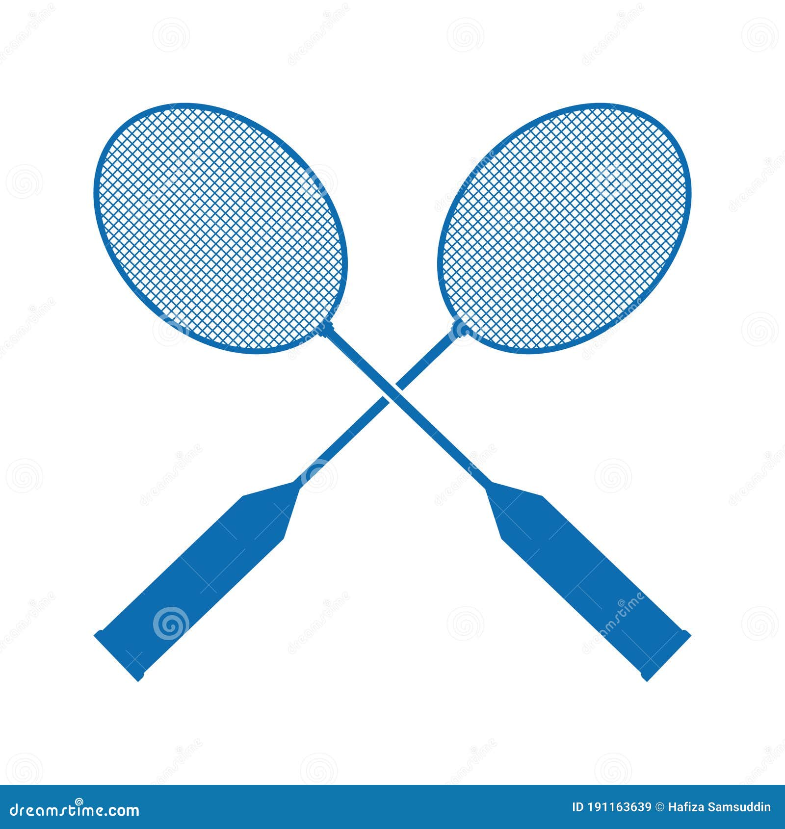 Badminton Rackets. Vector Illustration Decorative Design Stock Vector ...
