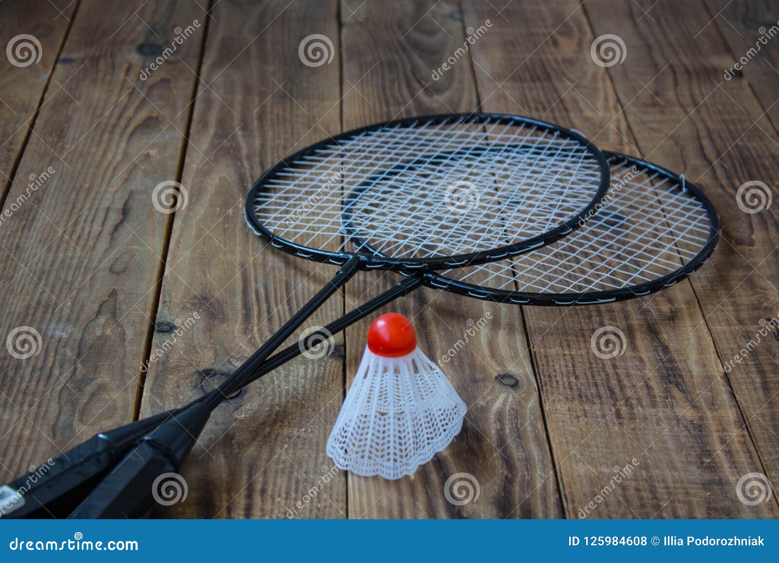 A Badminton Rocket and for a Game Badminton Stock Photo - Image of ...