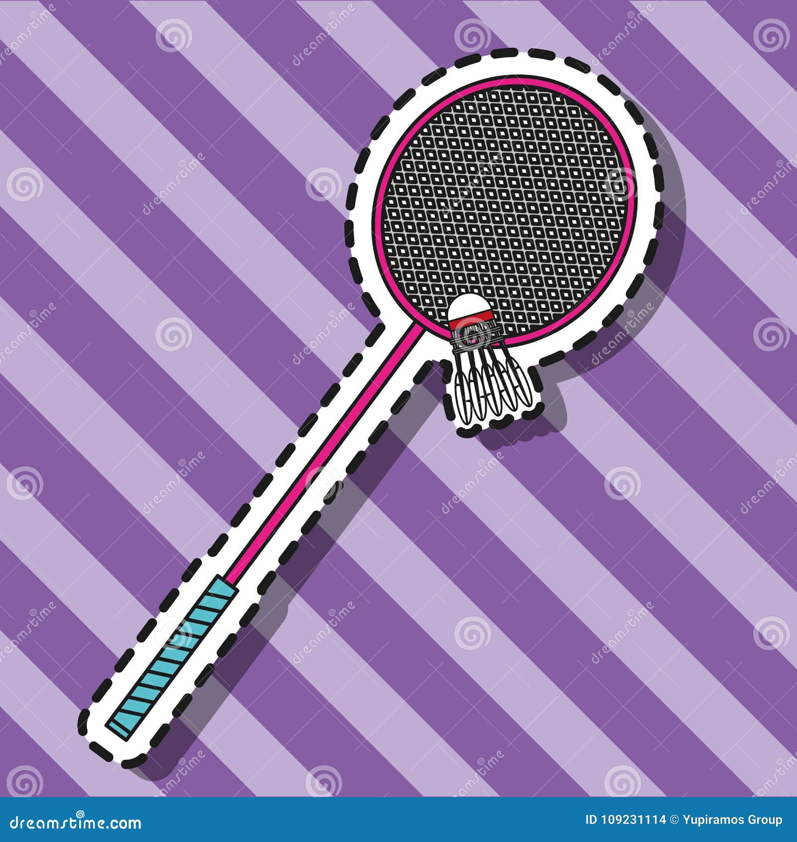 Badminton Shuttlecock Ball Element Patch Stock Vector - Illustration of ...