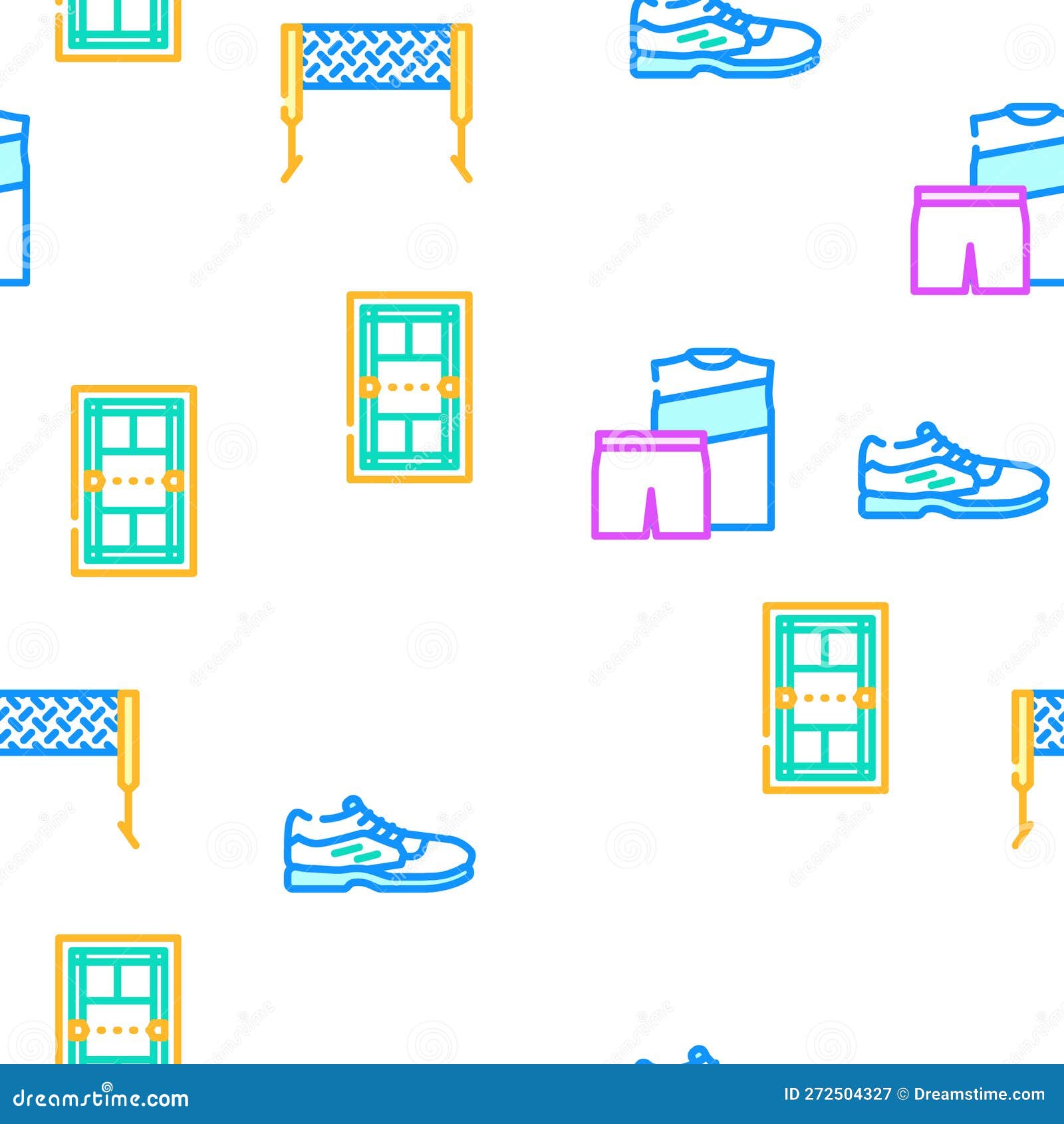 Badminton Shuttlecock Competition Vector Seamless Pattern Stock Vector ...