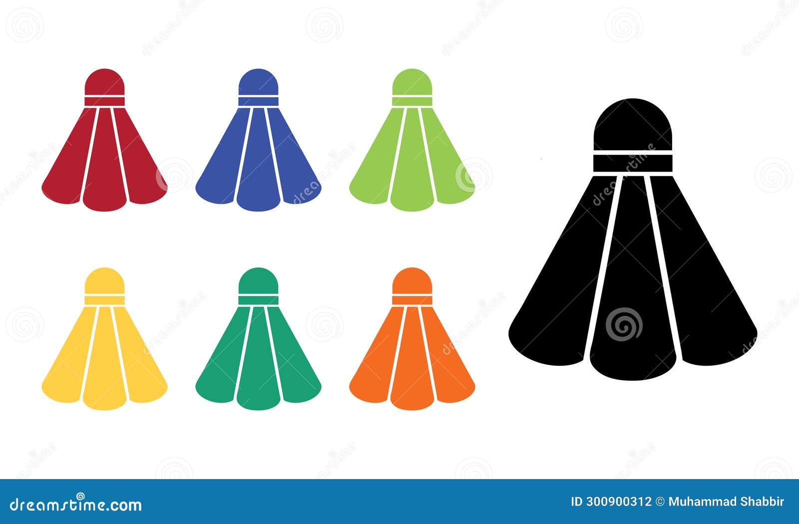 Badminton Shuttlecock Icon Set Vector Illustration, Suitable for ...