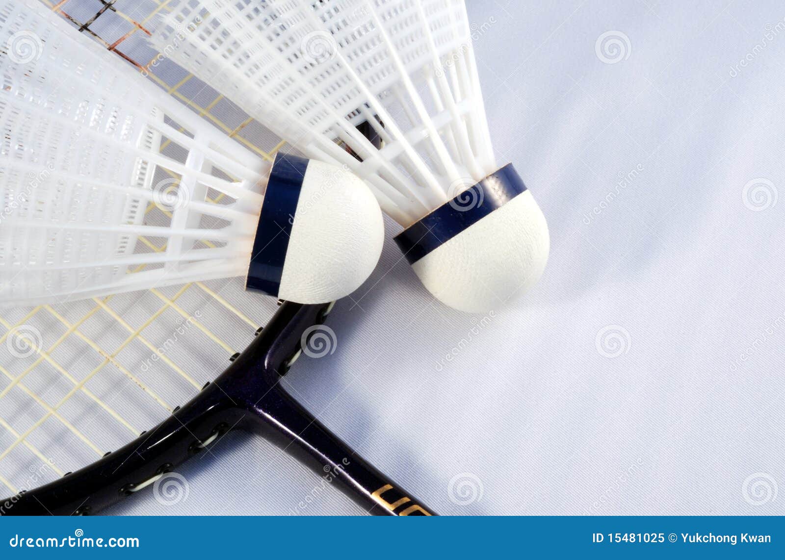 Badminton Shuttlecock and Racket Stock Image - Image of amusement ...