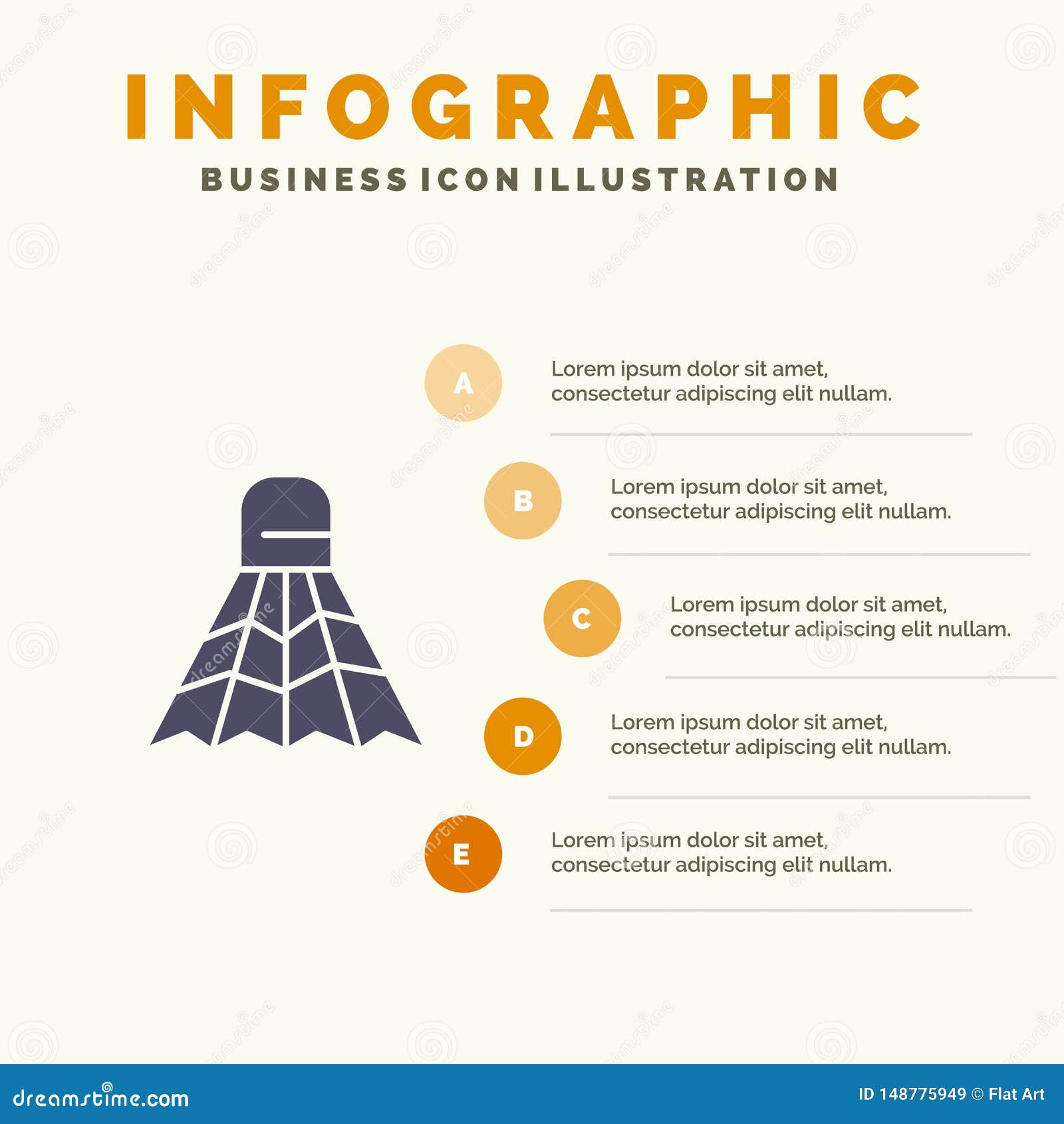 Badminton, Shuttlecock, Sport, Game Solid Icon Infographics 5 Steps ...