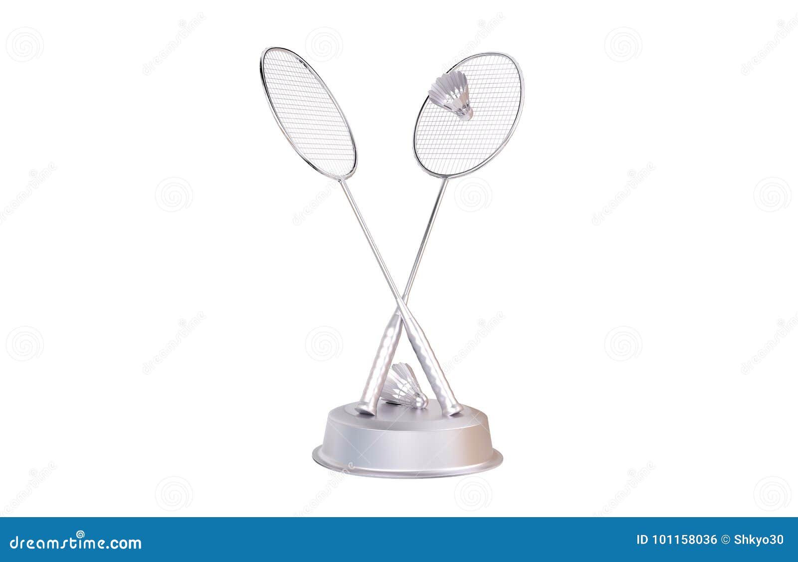 Silver Badminton Racket, Racquet And Feather Ball Sport Equipment Icon ...