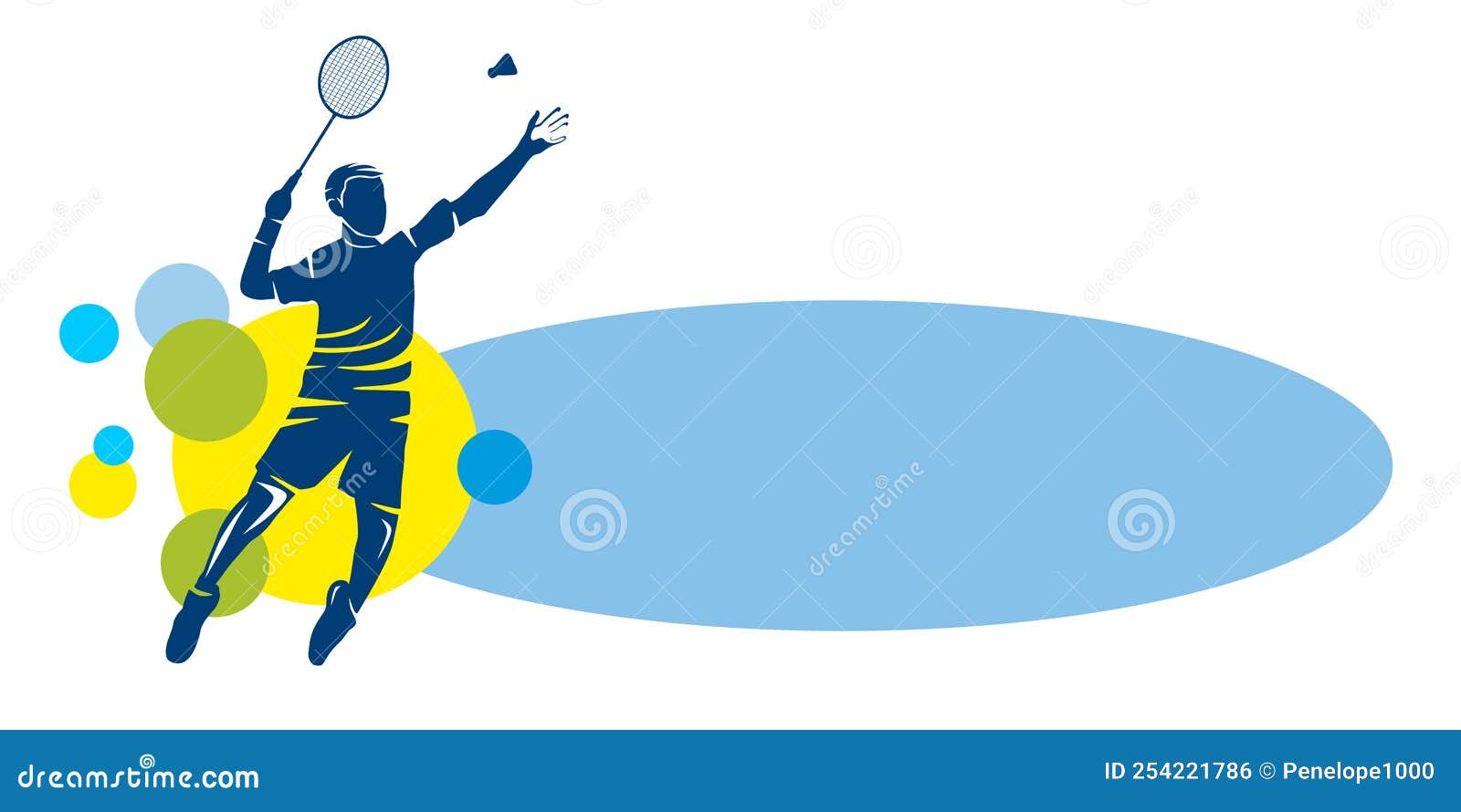 Badminton Sport Graphic with Buttons for Using Text. Stock Vector ...