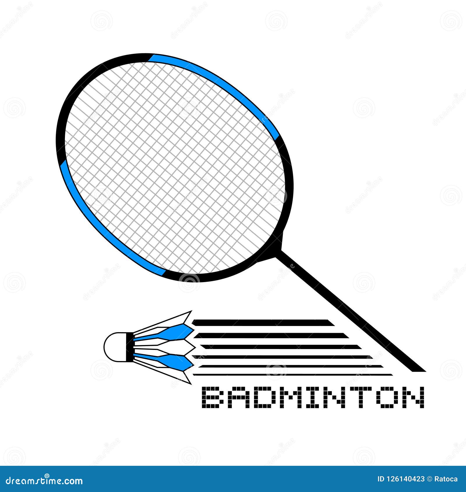 Badminton sport symbol stock illustration. Illustration of match ...