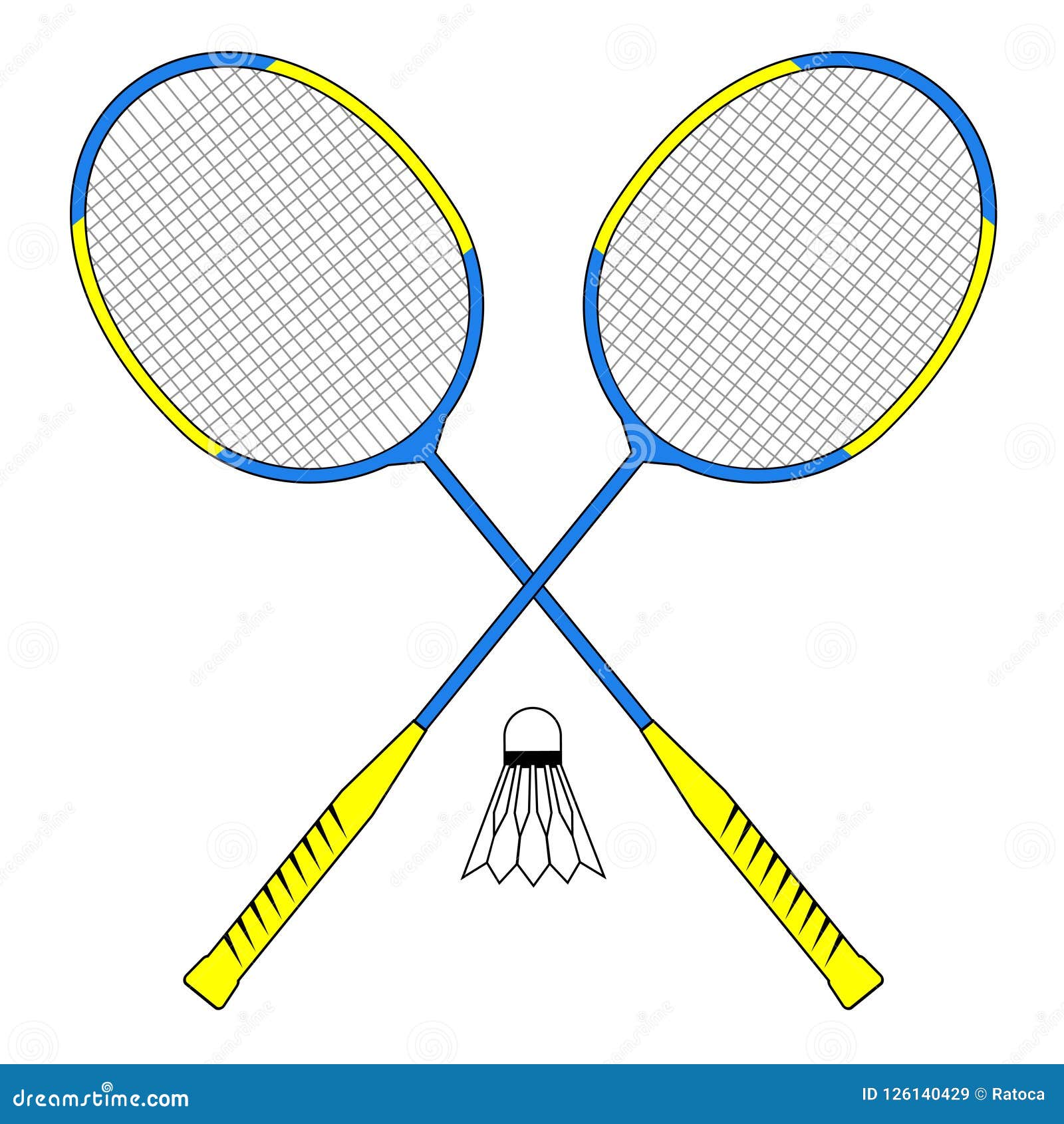 Badminton sport symbol stock vector. Illustration of game - 126140429