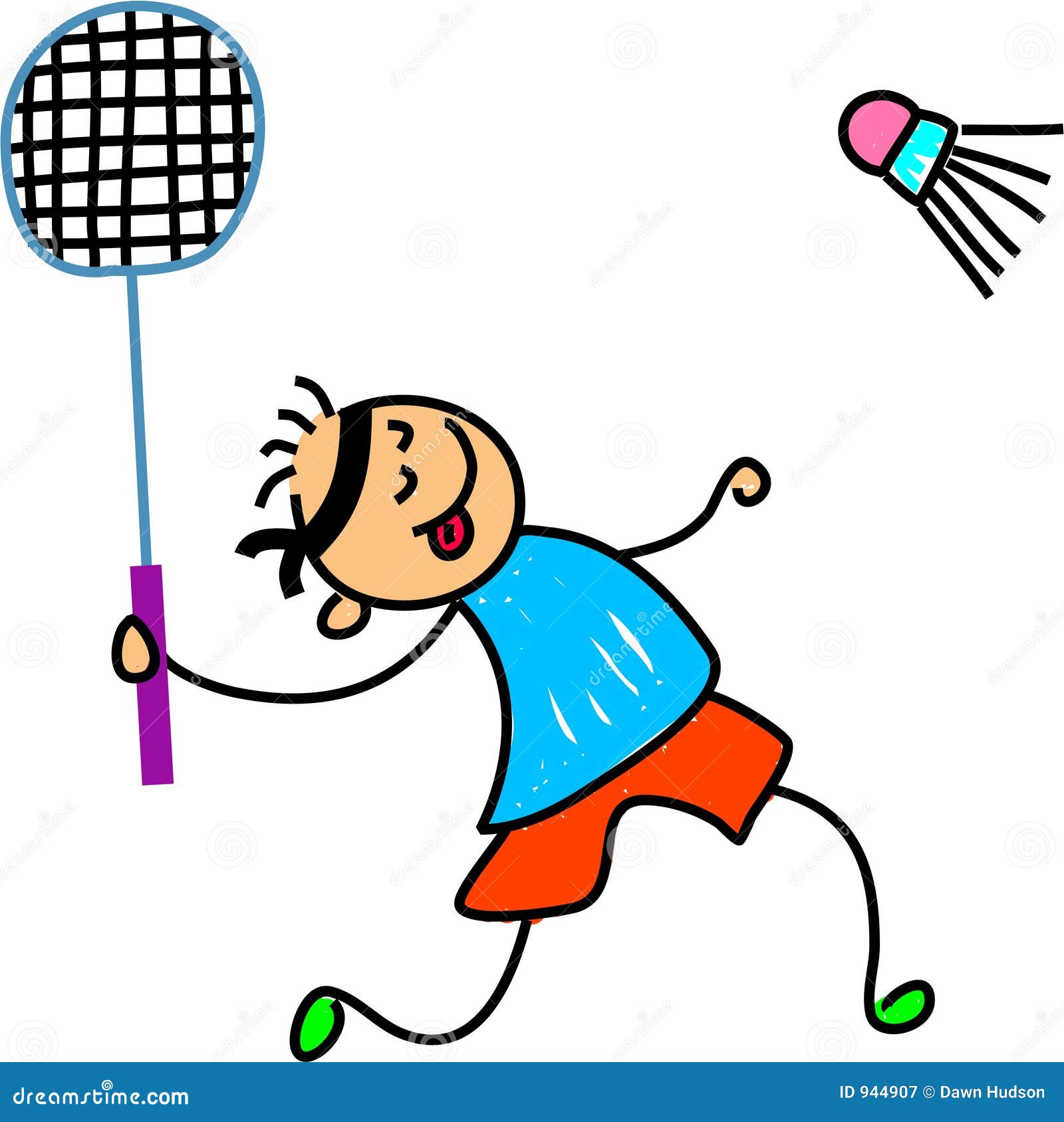 Badmintonunge vektor illustrationer. Illustration av folk - 944907