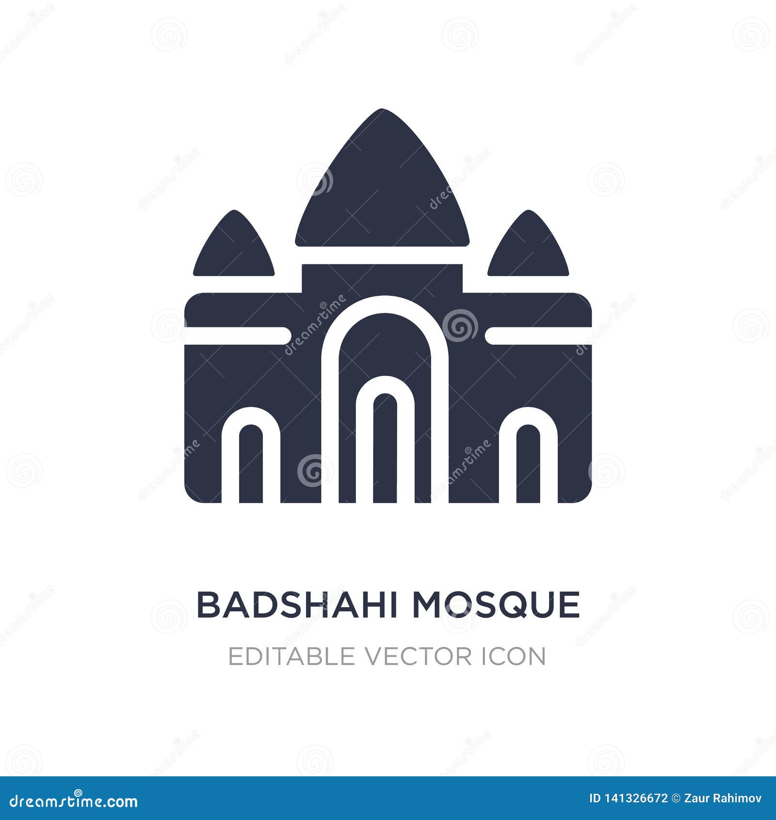 Badshahi Mosque Icon on White Background. Simple Element Illustration ...