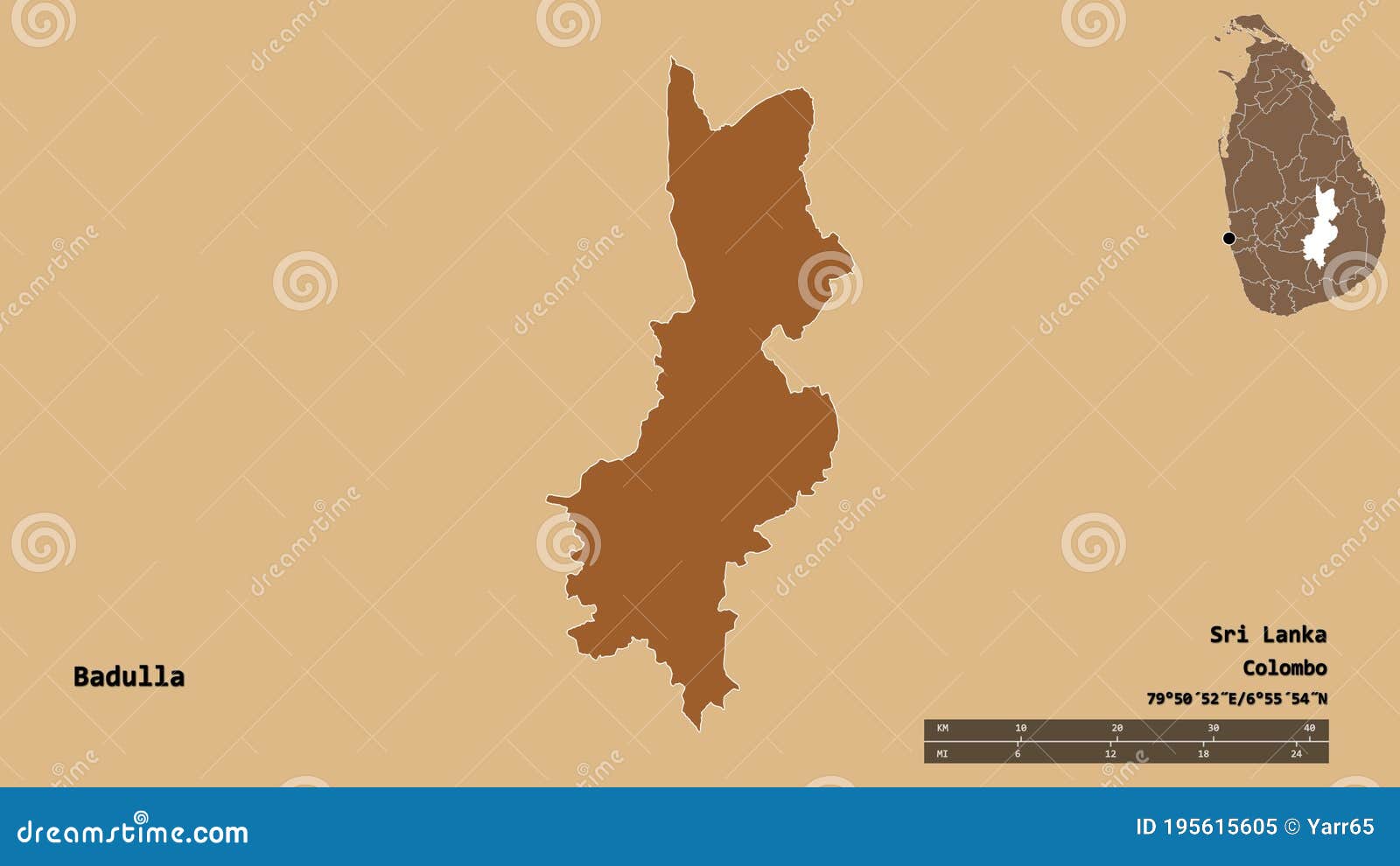 Badulla, District of Sri Lanka, Zoomed. Pattern Stock Illustration ...
