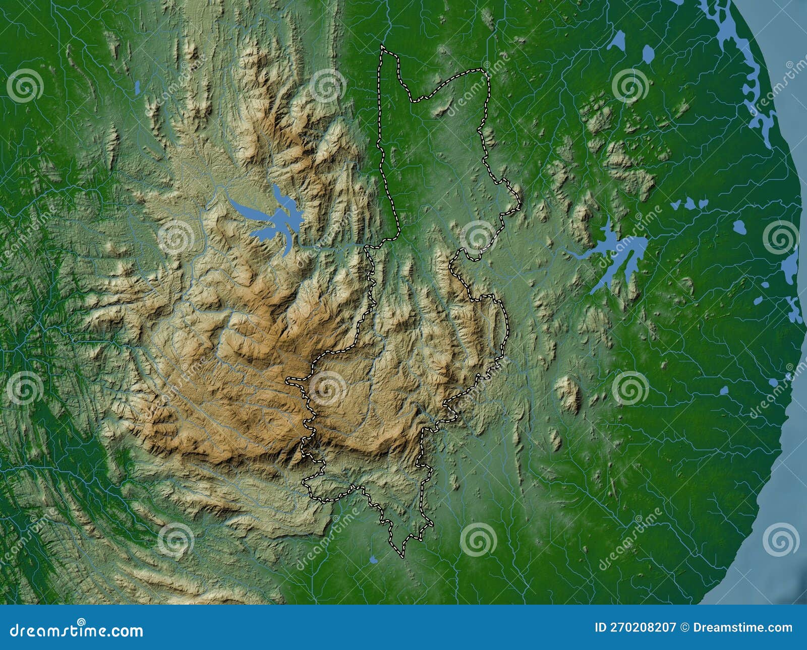 Badulla, Sri Lanka. Physical. No Legend Stock Illustration ...