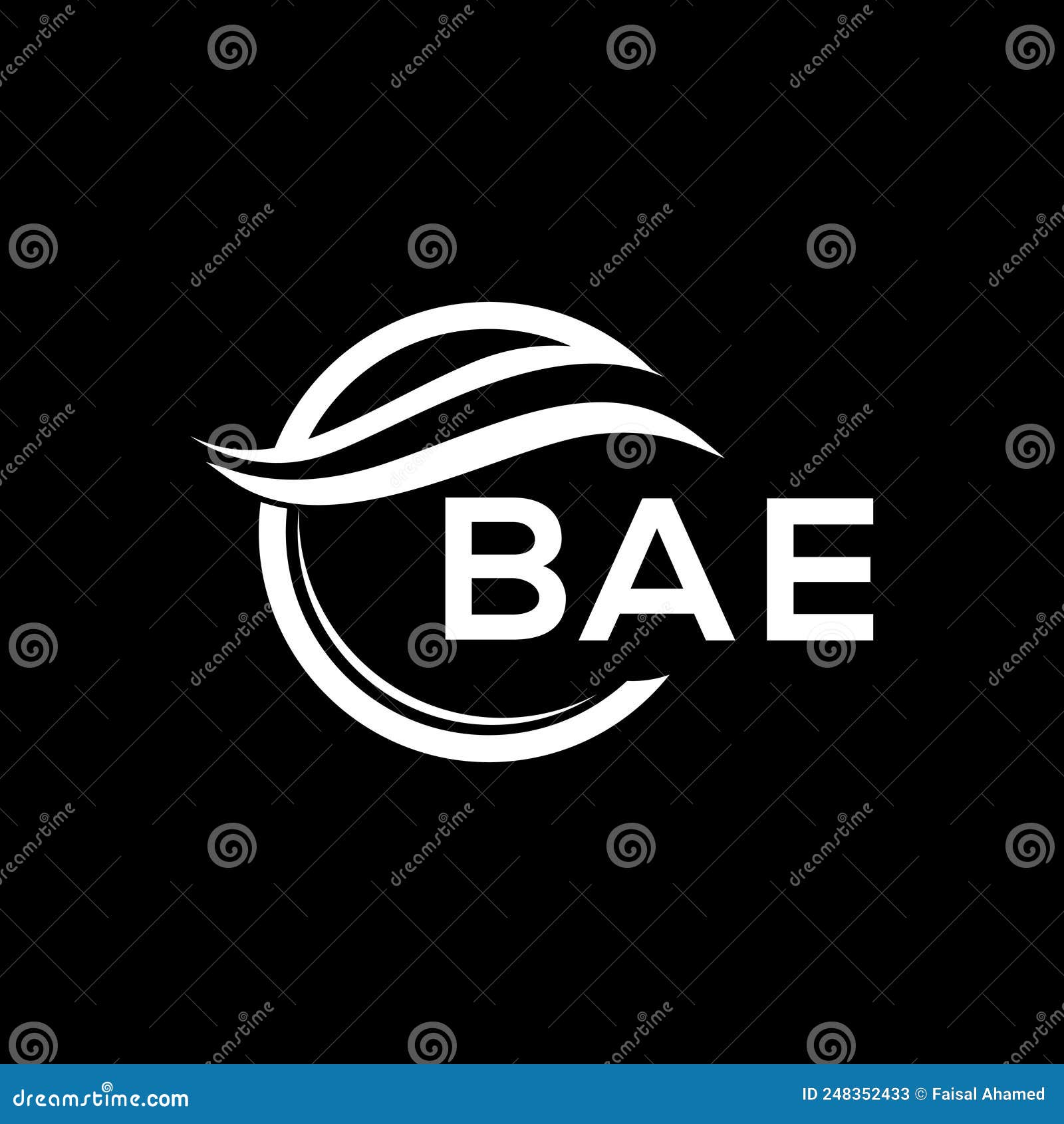 BAE Letter Logo Design On Black Background. BAE Creative Circle Letter ...